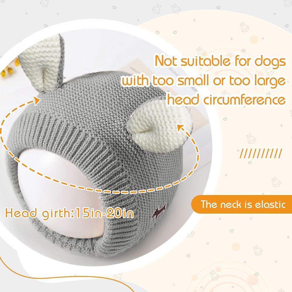 Warm Knitted Pet Ear Warmer Hat for Winter (Dogs)