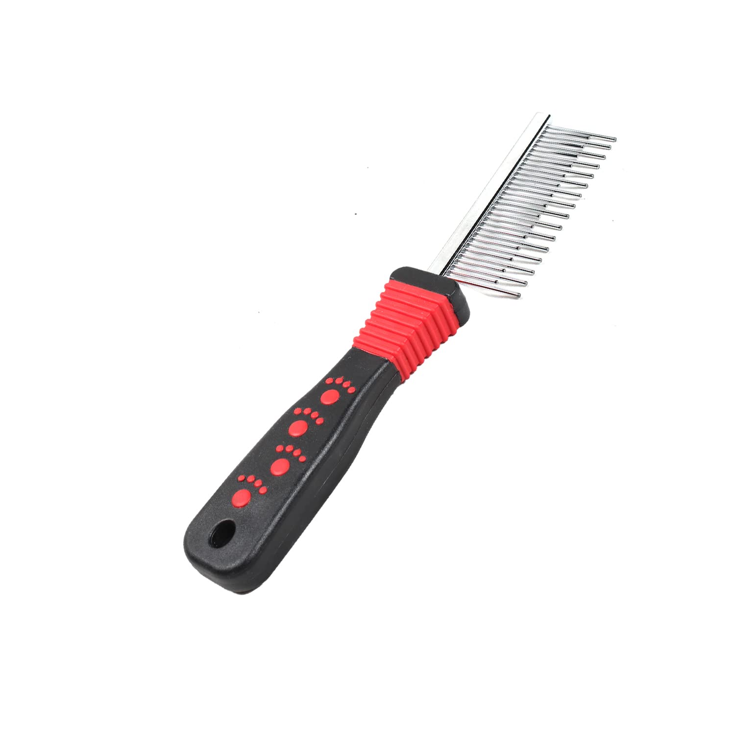 Stainless Steel Pet Grooming Comb with Slip-Proof Handle (Large)